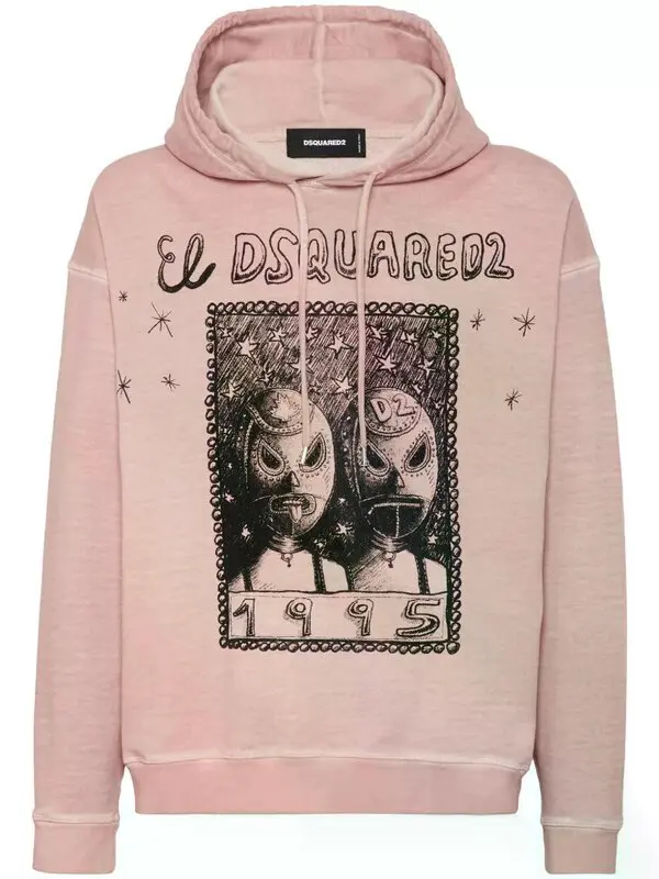 Dsquared2 Graphic-print Hoodie - Pink