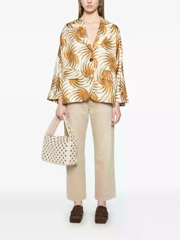 Alberto Biani Graphic-print Blazer - Neutrals