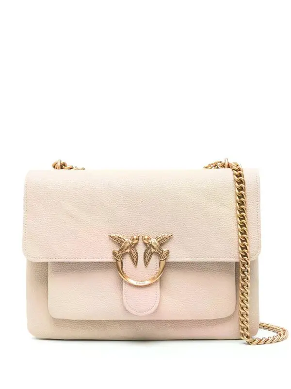 Pinko Love Birds Shoulder Bag - Neutrals