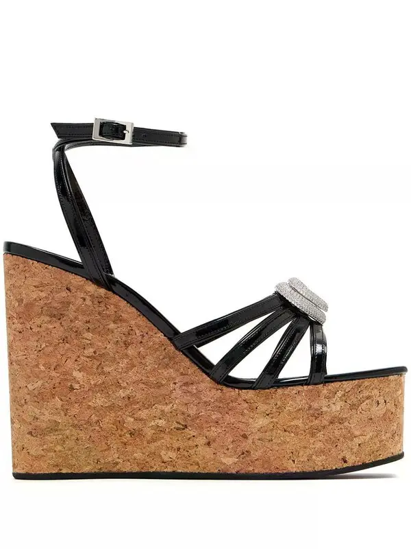 Mach & Mach 120mm Embellished Heart Sandals