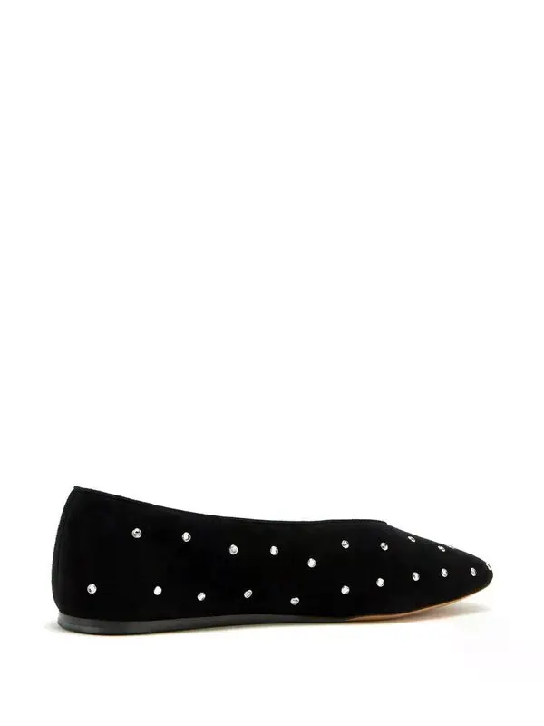 Le Monde Beryl Suede Ballerina Flats - Black
