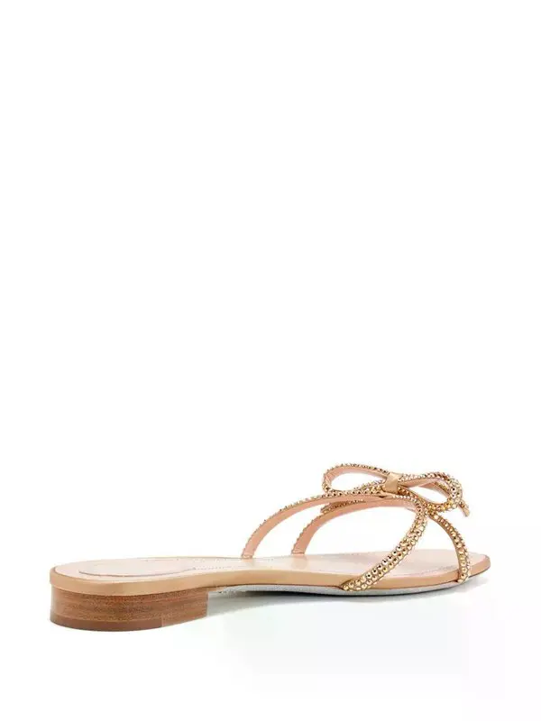 Rene Caovilla Bow-detail Sandals - Gold