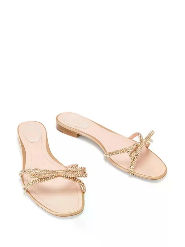 Rene Caovilla Bow-detail Sandals - Gold