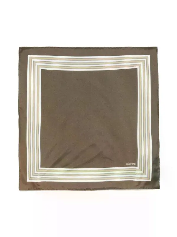 TOM FORD Silk Pocket Square - Green