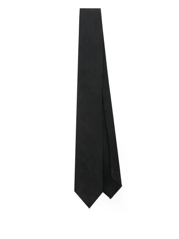 LARDINI Silk Neck Tie - Black