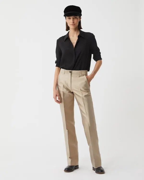Veronica De Piante Avery Trousers In Mikado Silk