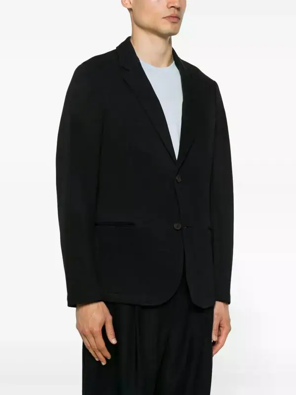Emporio Armani Waffle-jersey Single-breasted Blazer