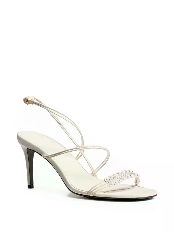 Khaite 75mm Loop Sandals - White