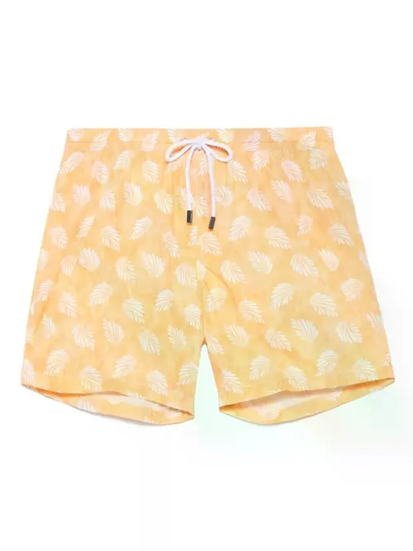 BARBA NAPOLI Graphic-print Swim Shorts - Orange