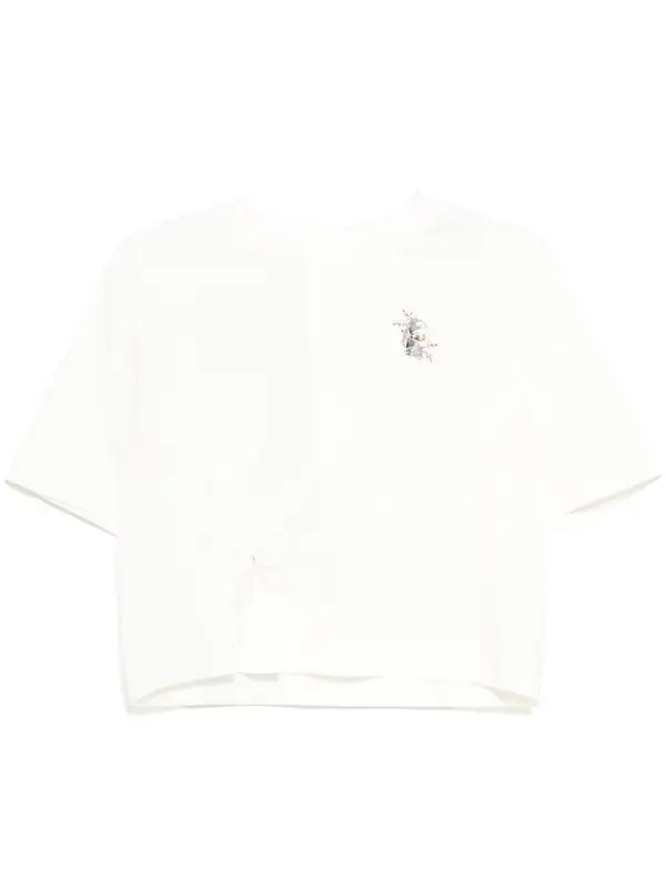 MUSIUM DIV. Logo-embroidered T-shirt - White