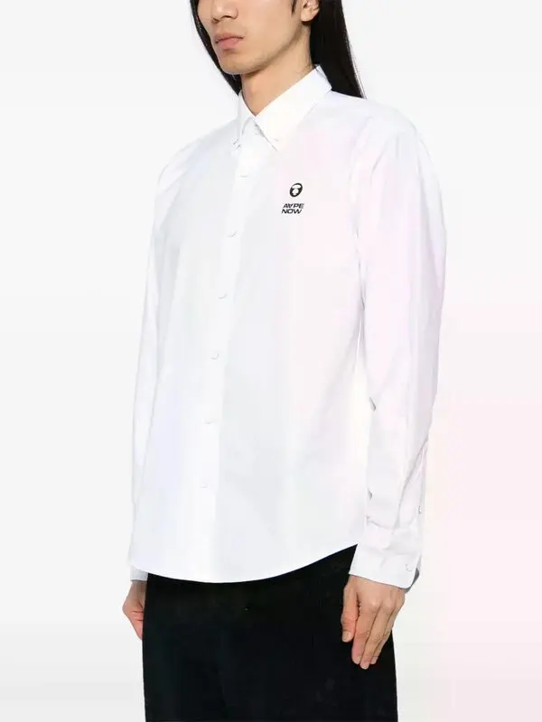 AAPE BY *A BATHING APE Long Sleeves Shirt - White