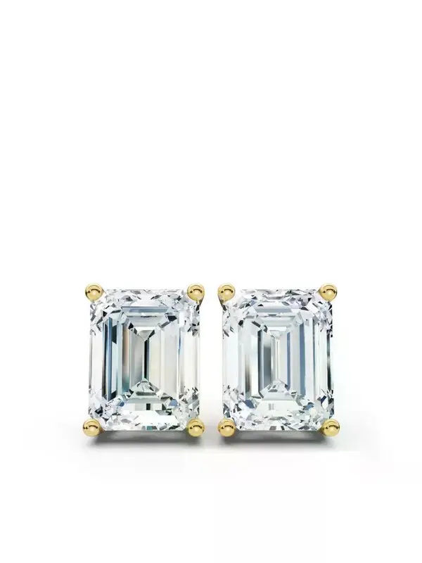 TILLA Luxsly 14kt Yellow Laboratory-grown Diamond Stud Earrings - Gold