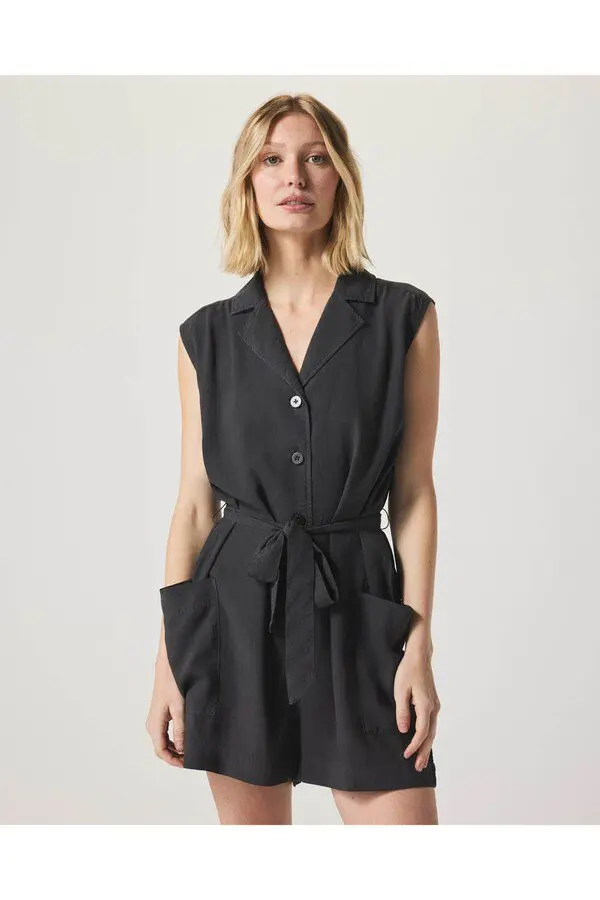 Splendid Alessi Wide Leg Romper - Black