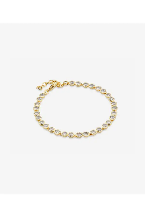 Splendid Shashi Bezel Tennis Bracelet - Gold