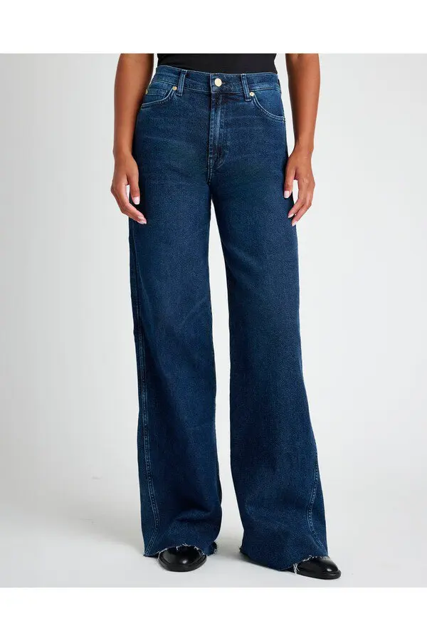 Splendid Slim Palazzo Raw Hem Jean