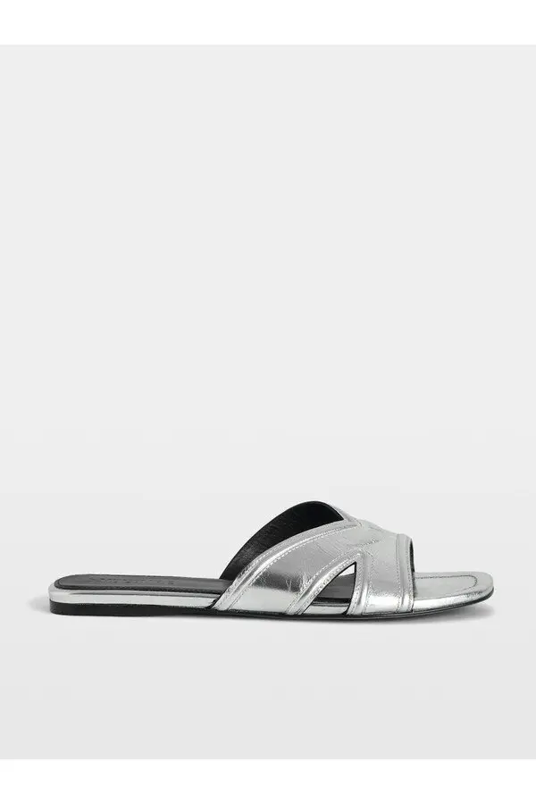 Zadig&Voltaire Azora Vintage Patent Mules - Silver
