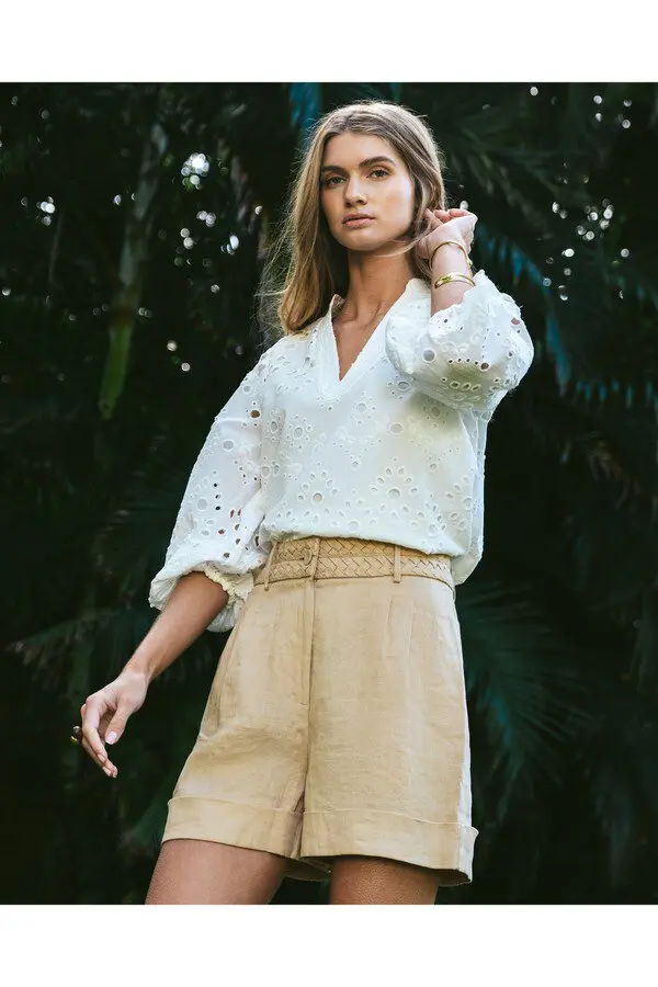 Figue Uma Linen Shorts