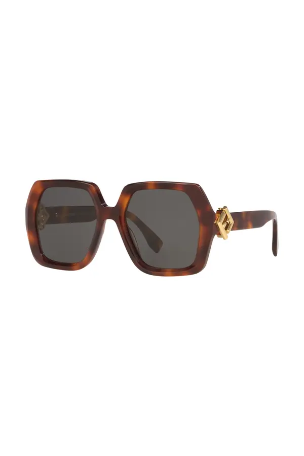 Fendi Tortoise Square Frame Sunglasses - Grey