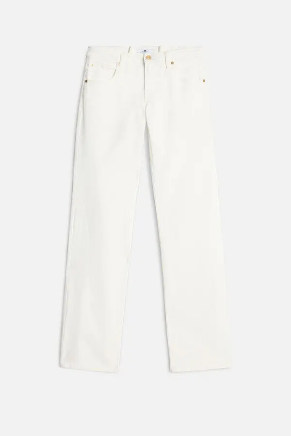 7 For All Mankind Low Straight In Milky Way - Black