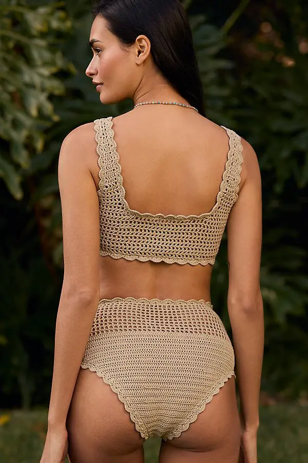 Beach Riot Andy Bikini Top - Tan