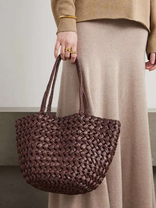 The Row ザロウEstelle raffia tote 茶 The Row Estelle Raffia Tote - Brown | Editorialist