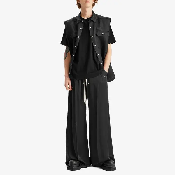 Rick Owens Wide Leg Trousers With Drawstring