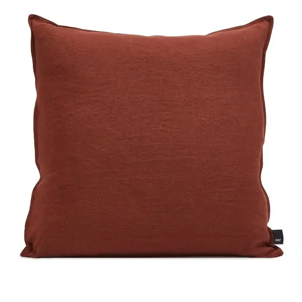 HAY Linen Cushion 50x50cm - Iron Red