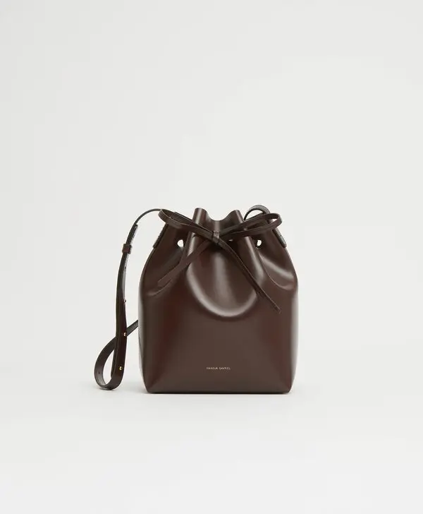 MANSUR GAVRIEL Mini Bucket Bag - Chocolate/warm Grey