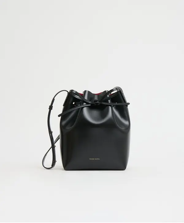 MANSUR GAVRIEL Mini Bucket Bag - Spazzolato/black/flamma