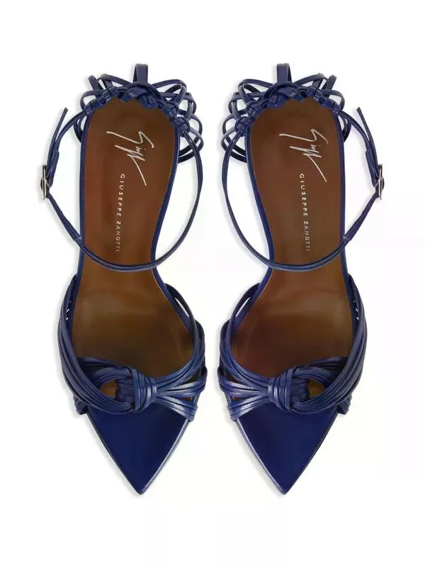 GIUSEPPE ZANOTTI 105mm Intriigo Knot Sandals - Blue