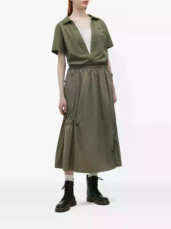 MUSIUM DIV. Logo-embroidered Layered Shirt - Green
