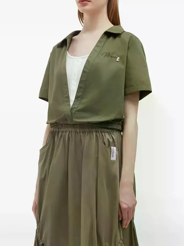 MUSIUM DIV. Logo-embroidered Layered Shirt - Green