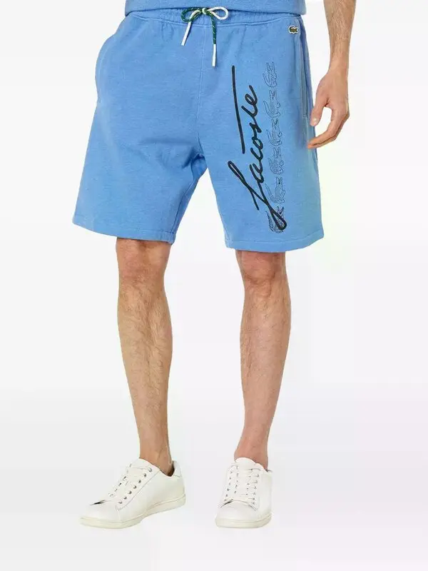 Lacoste Printed Cotton Track Shorts