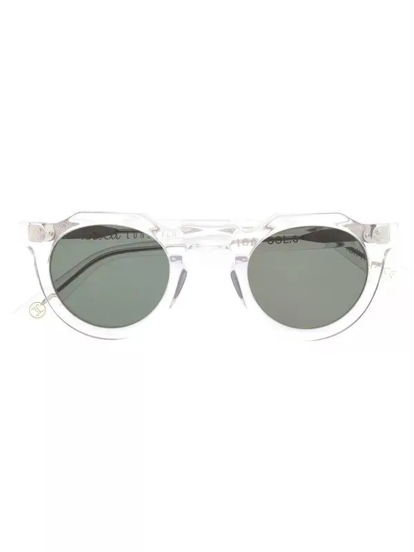 LESCA Pica Round-frame Sunglasses - White