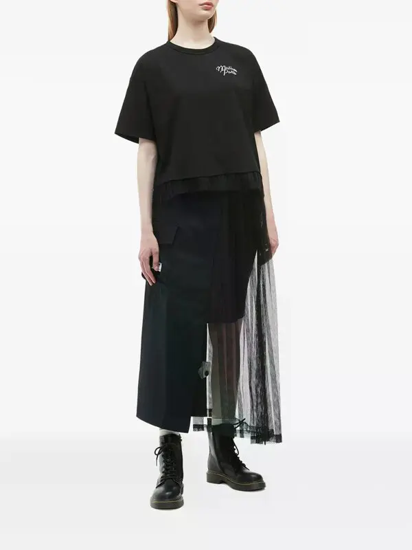 MUSIUM DIV. Logo-embroidered T-shirt - Black