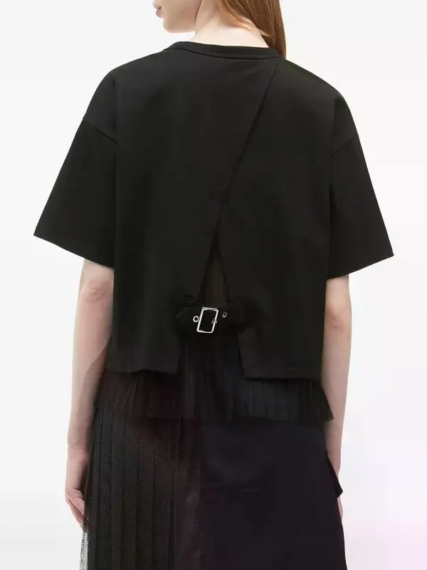 MUSIUM DIV. Logo-embroidered T-shirt - Black