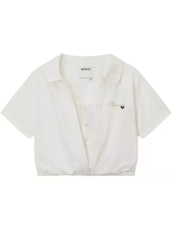 MUSIUM DIV. Logo-embroidered Shirt - White