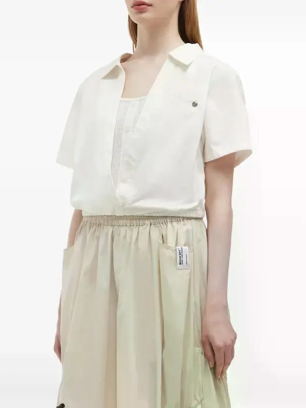 MUSIUM DIV. Logo-embroidered Shirt - White