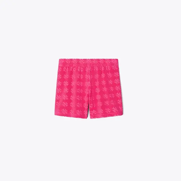 Tory Burch Terry Jacquard Logo Short - Bold Pink