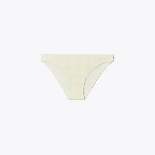 Tory Burch Terry Logo Bikini Bottom - New Ivory