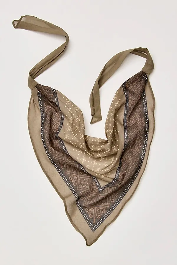 Free People Bridgette Bandana Hair Scarf - Funghi Fade