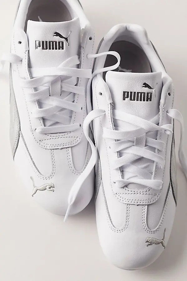 PUMA Leather Speedcat Sneakers - Puma White/puma Silver