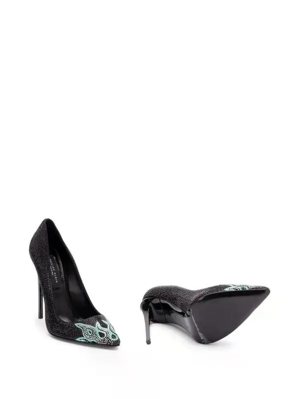 Philipp Plein 120mm Flame-embellished Pumps
