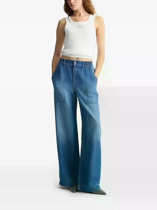 Liu Jo High-Rise Flared Jeans In Blue - 36% Off | Editorialist