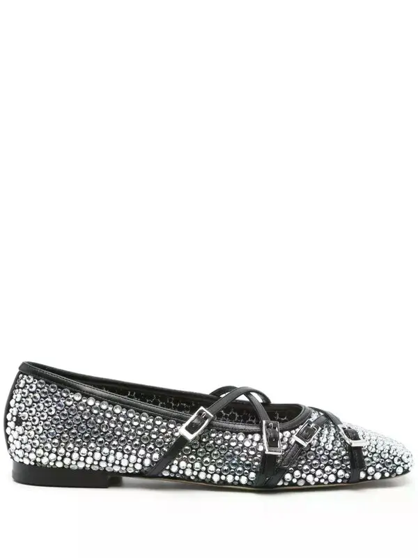 Mach & Mach Crystal Net Ballerina Flats