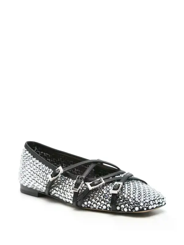 Mach & Mach Crystal Net Ballerina Flats