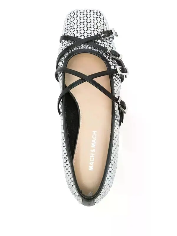 Mach & Mach Crystal Net Ballerina Flats