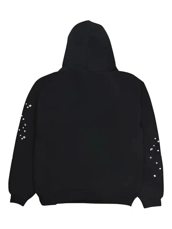 SP5DER Graphic Print Hoodie - Black