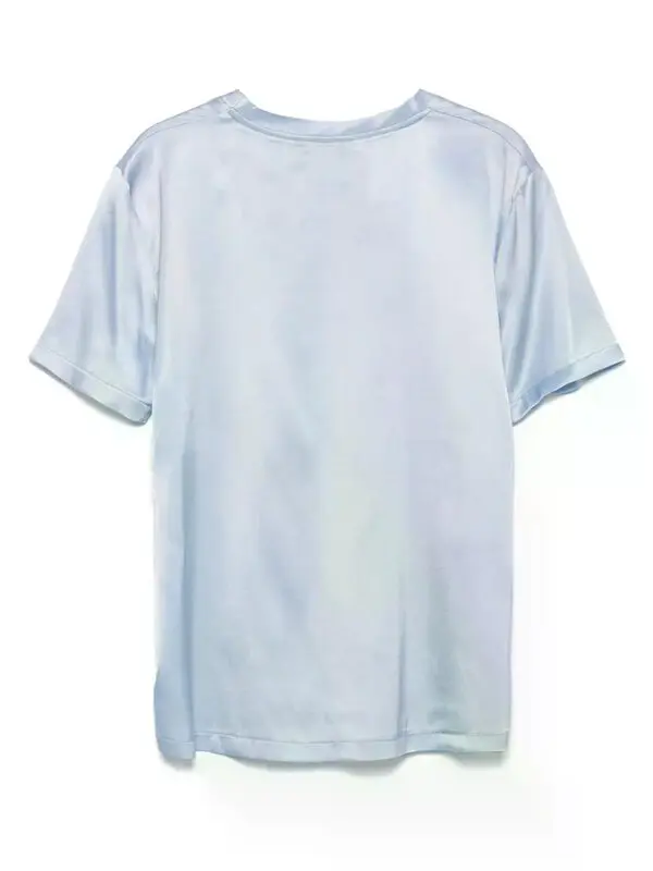 BLANCA VITA Satin T-shirt - Blue