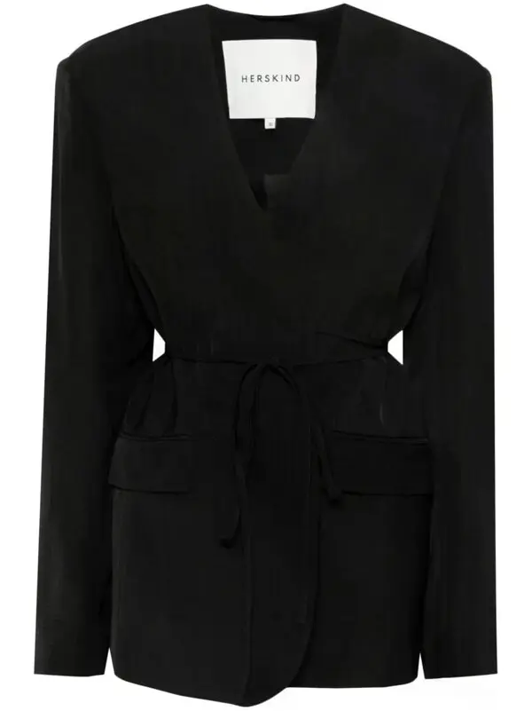 HERSKIND Indiana Tie Blazer - Black